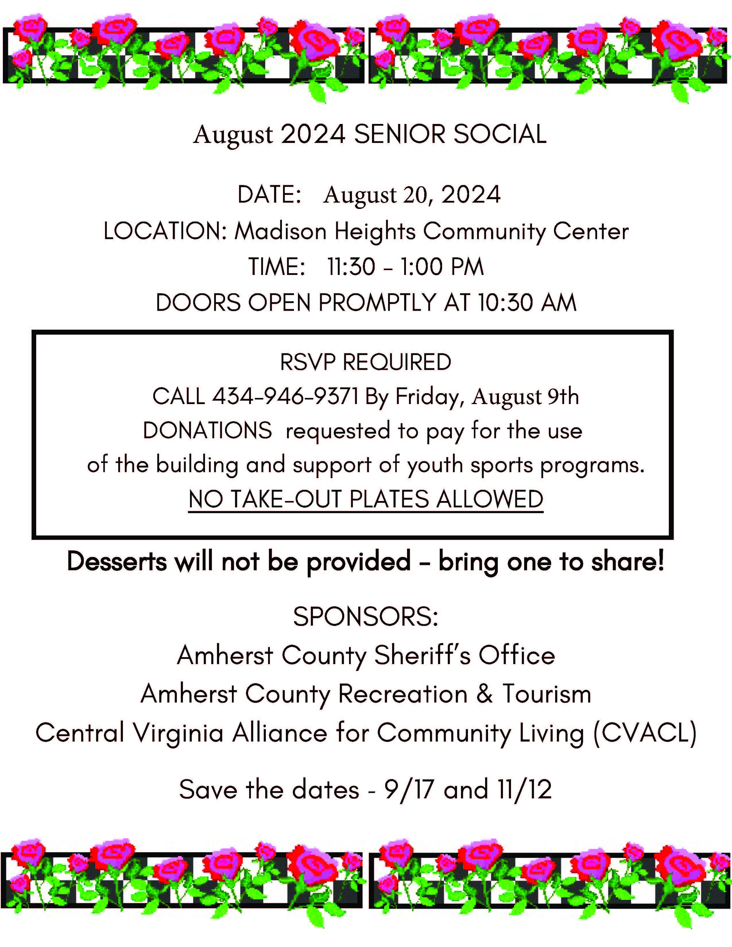 Senior Citizens Centers & Programs / Amherst County, Virginia